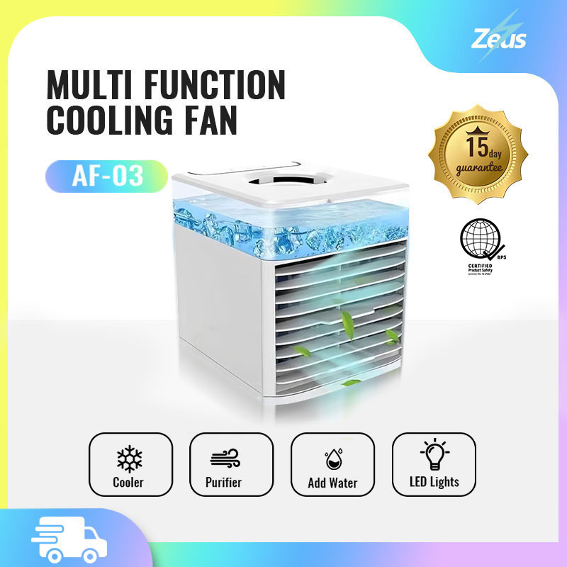 Zeus AF-03 AIR COOLER Mini Air Conditioner Fan Home Desktop Small Car ...