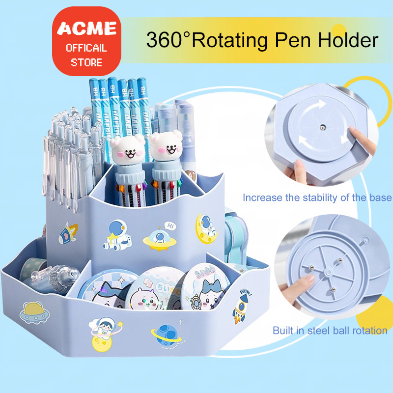 Cartoon Desktop Storage Pencil Holder Large Capacity 9 Grid Layered ...