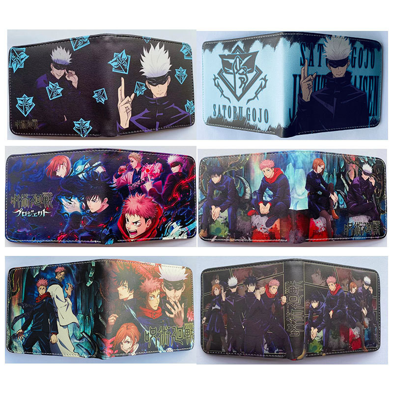 Jujutsu Kaisen Spell Back to Battle Short Wallet Japanese Anime Gojo Go ...