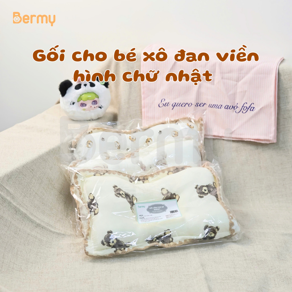 BERMY - Rectangular woven bucket pillow with lovely patterns for babies ...
