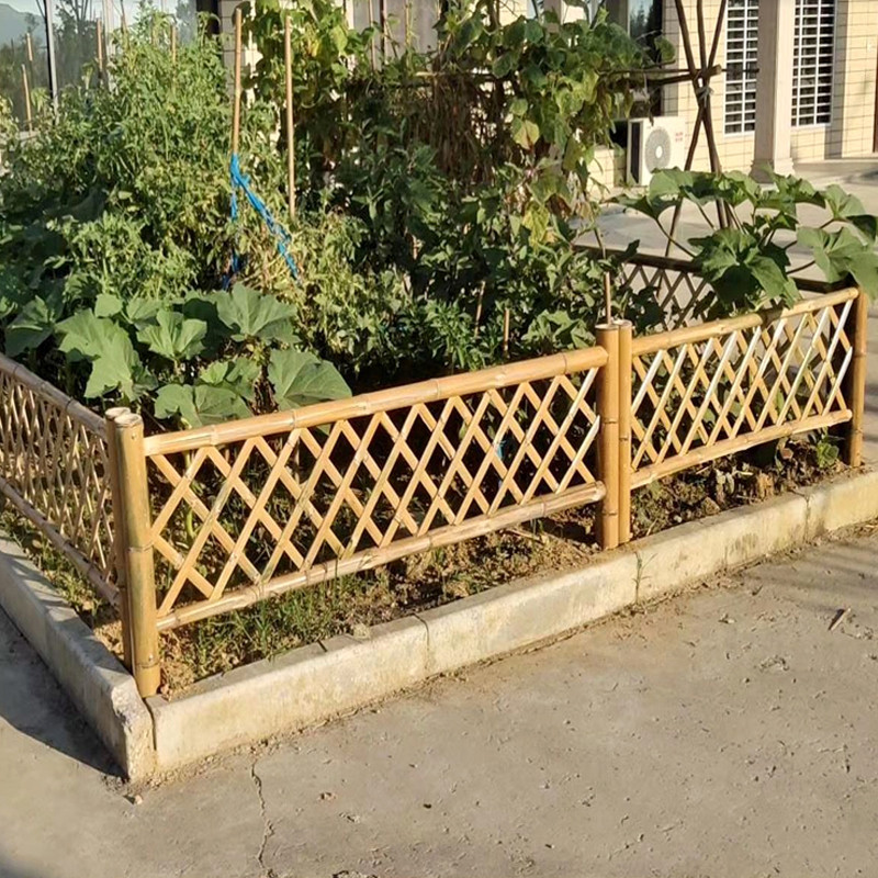 Bamboo Fence Barrier Outdoor Garden Courtyard Wall Guardrail Carbonized ...