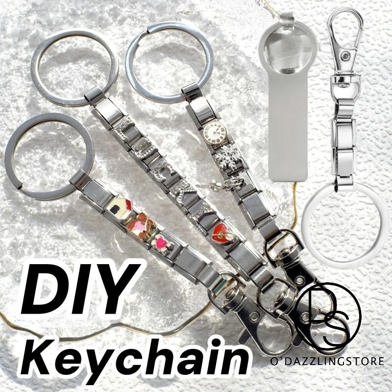 Creative Fashion Key Chain Italian Module Charm Stainless Steel Modular ...