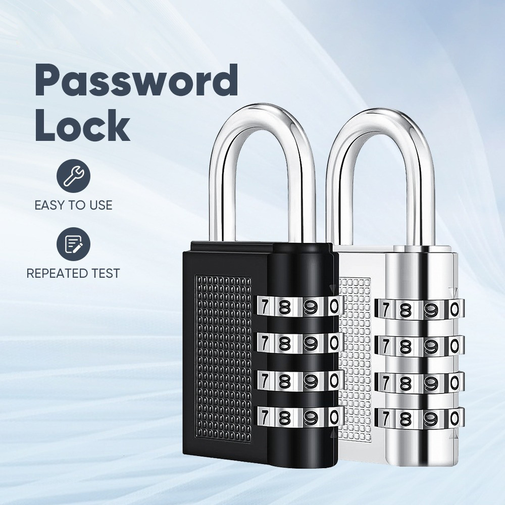 3-4 Digits Number Code Padlock Combination Padlock Resettable ...