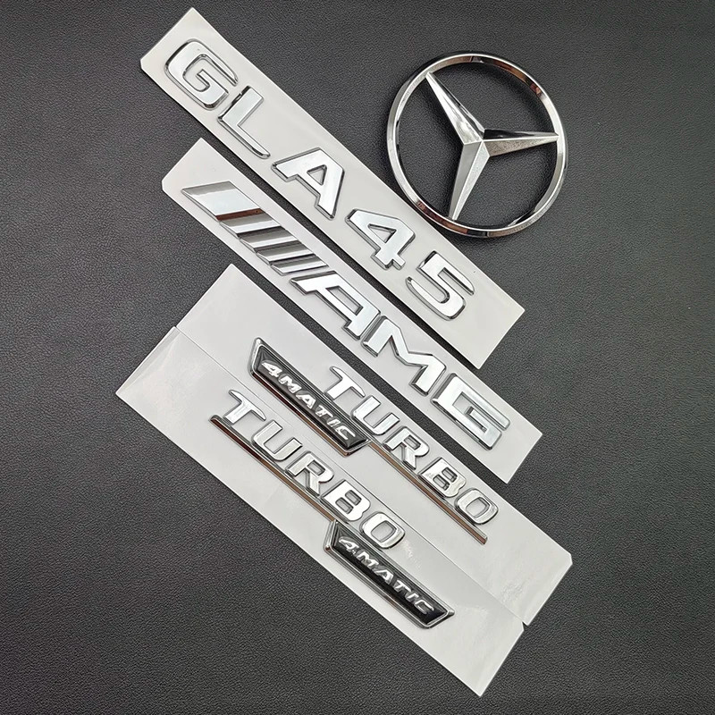 Benz AMG GLA X156 Letter Label Car Rear Logo GLA45 Fender TURBO 4MATIC ...