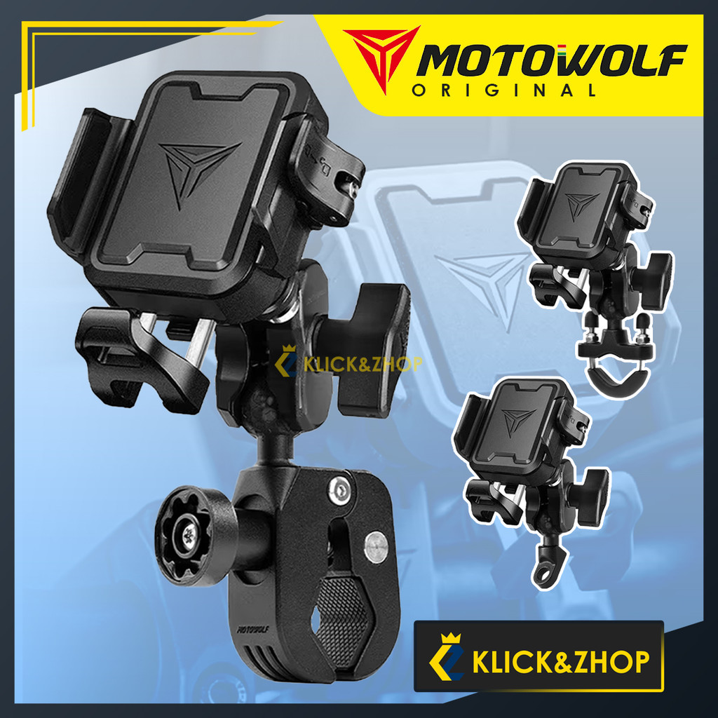 Motowolf MH1 Phone Holder, Quick Release, Shock Absorbing Minimalist ...