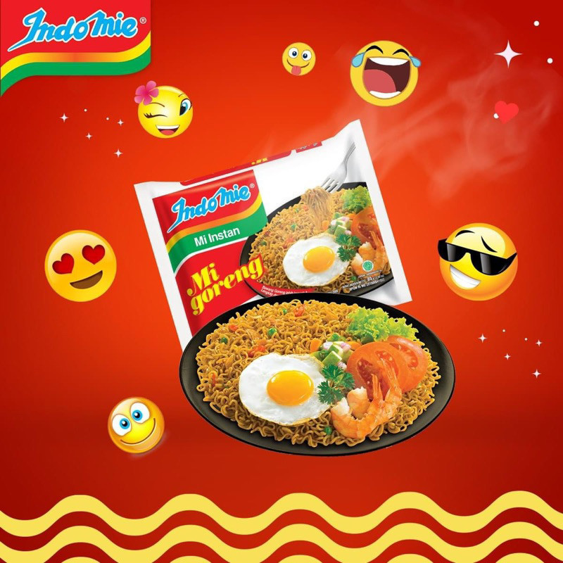 Indomie noodles, dry fried noodles, mixed with delicious and attractive ...