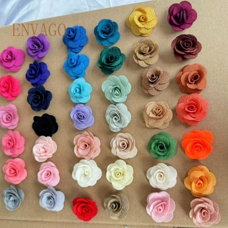 (50colors)wholesale 20PCS handmade rose flower Fabric artificial flower ...
