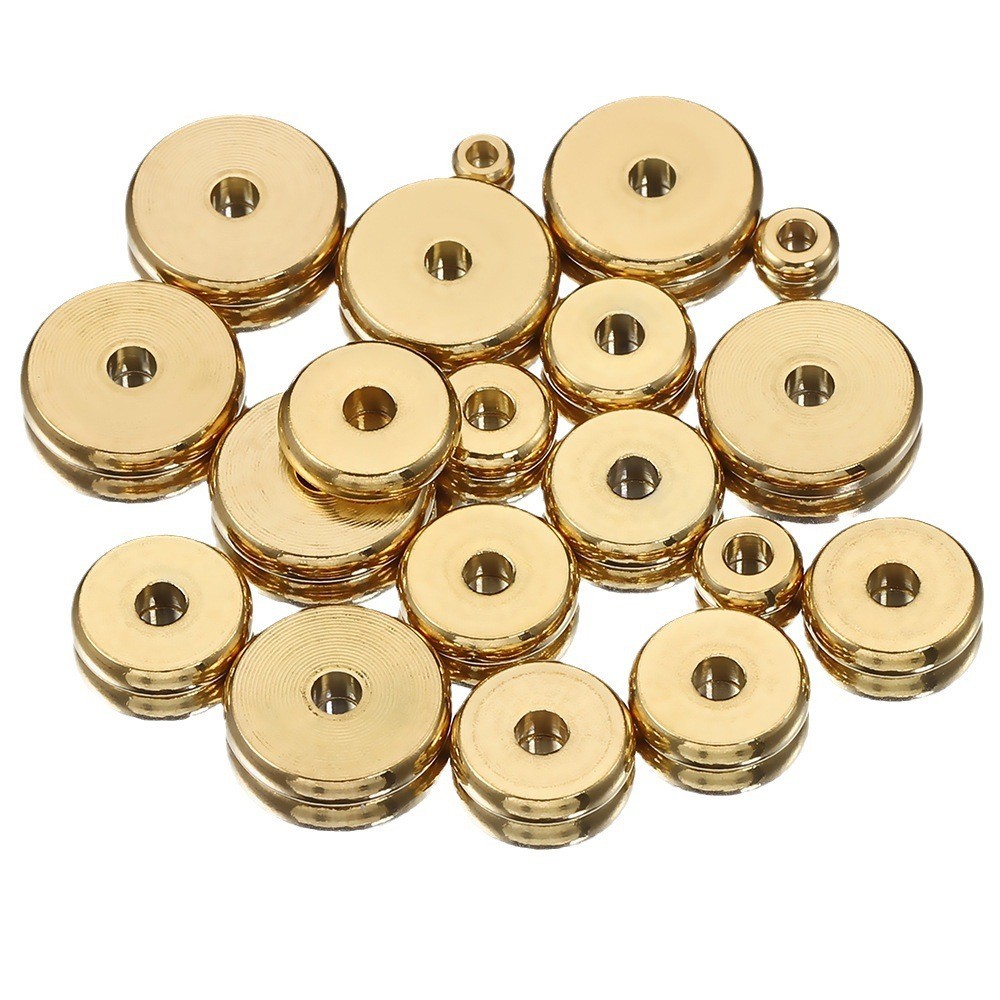 50 Pcs/Pack Color Preservation 18k Gold Stainless Steel Wheel ...