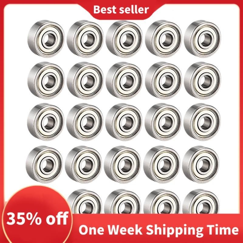 Available 25Pcs 608 ZZ Ball Bearings, 608Zz Metal Double Shielded Miniature Deep Groove ...