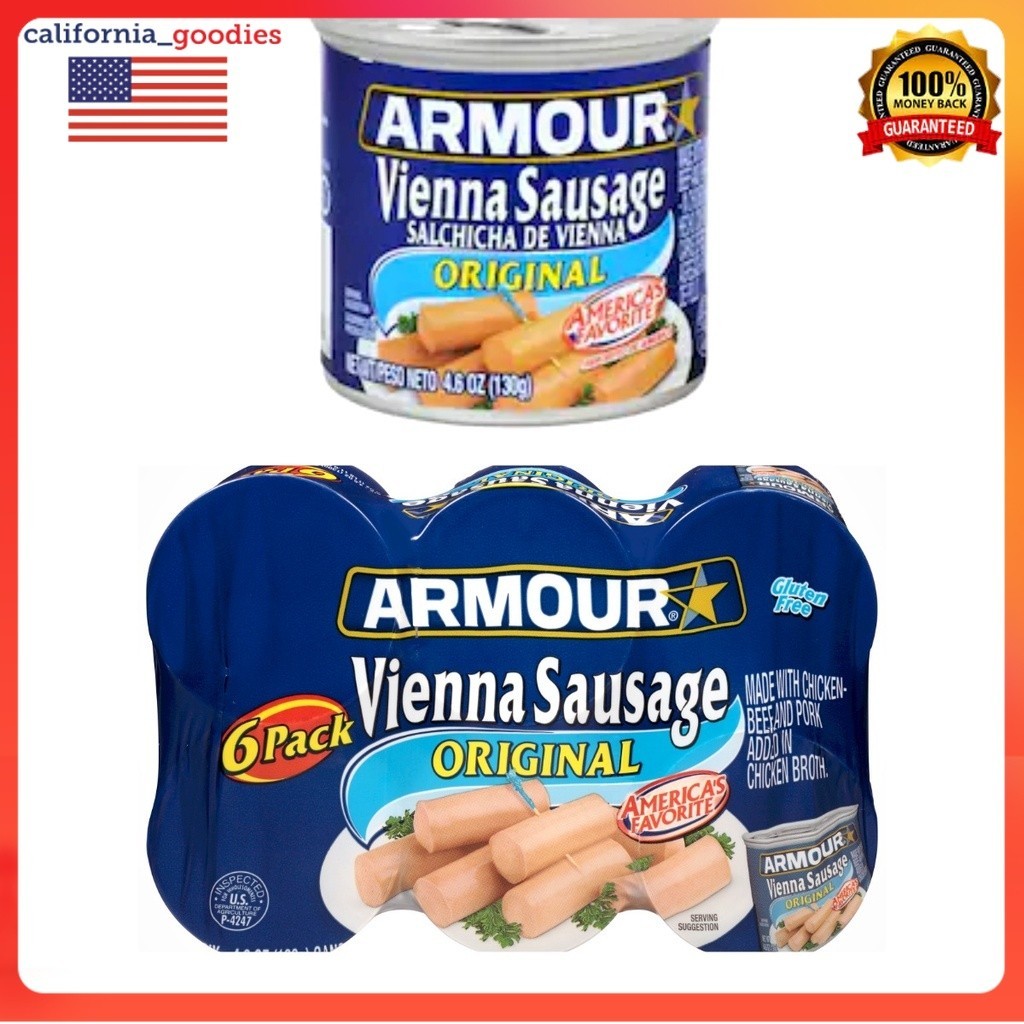 Armour Star Vienna Sausage Original and Barbeque Flavor, Gluten Free ...