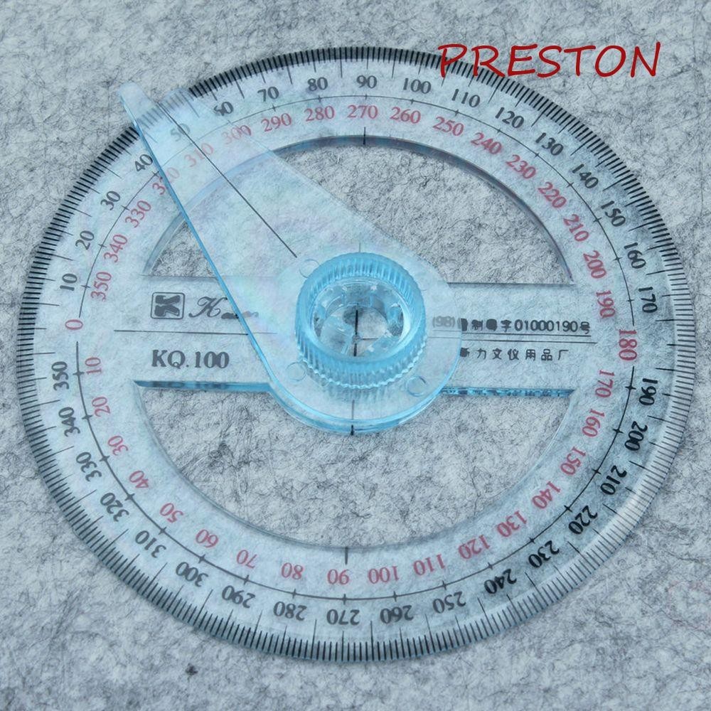 PRESTON Protractor Geometry Rotary School Supplies Office 360 Degrees ...