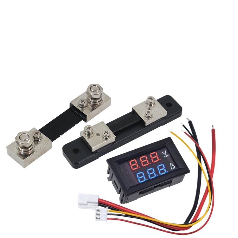 DC current voltmeter 0-100V 10A50A100A digital display LED dual display ...
