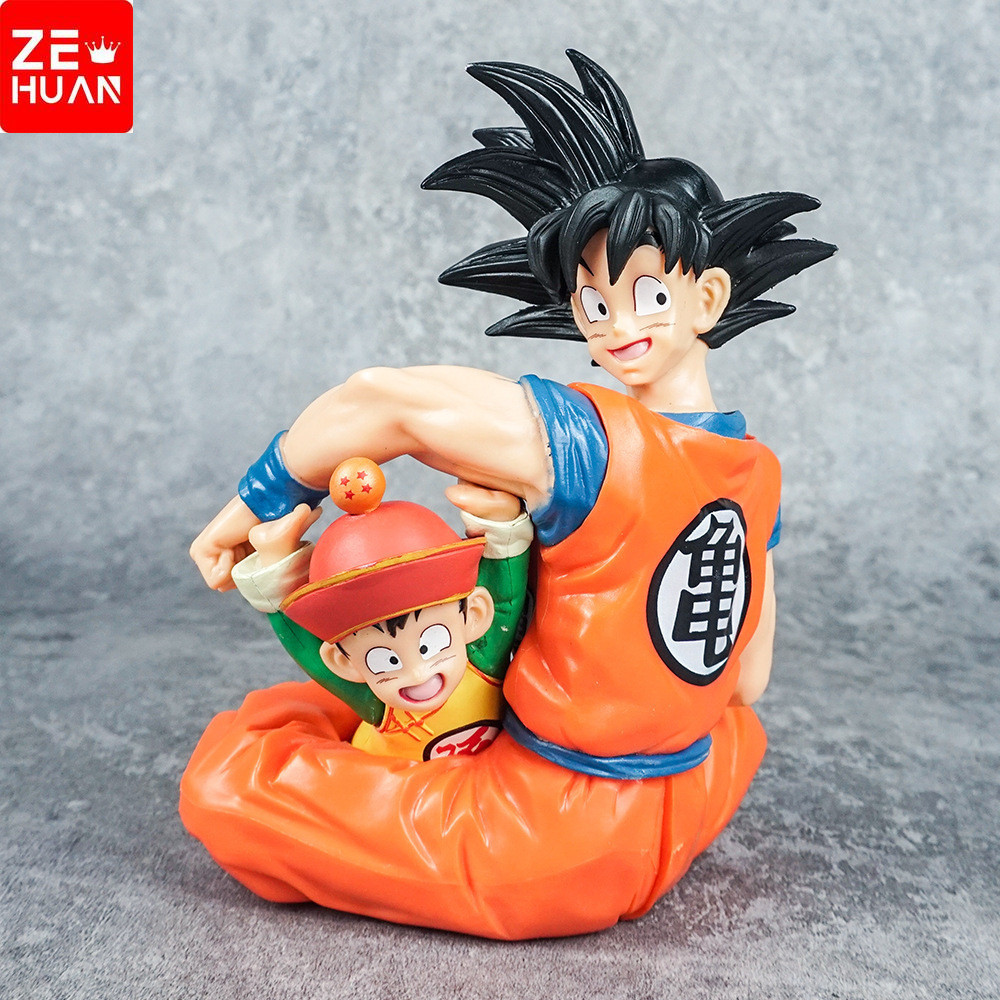 16cm Dragon Ball Z Figure Son Goku Son Gohan Hug Child Action Figures ...