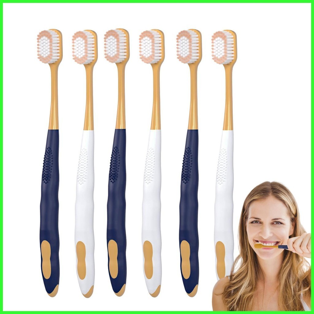 Extra Soft Toothbrushes For Adults Six-Pack Ultra Soft Toothbrush Set ...