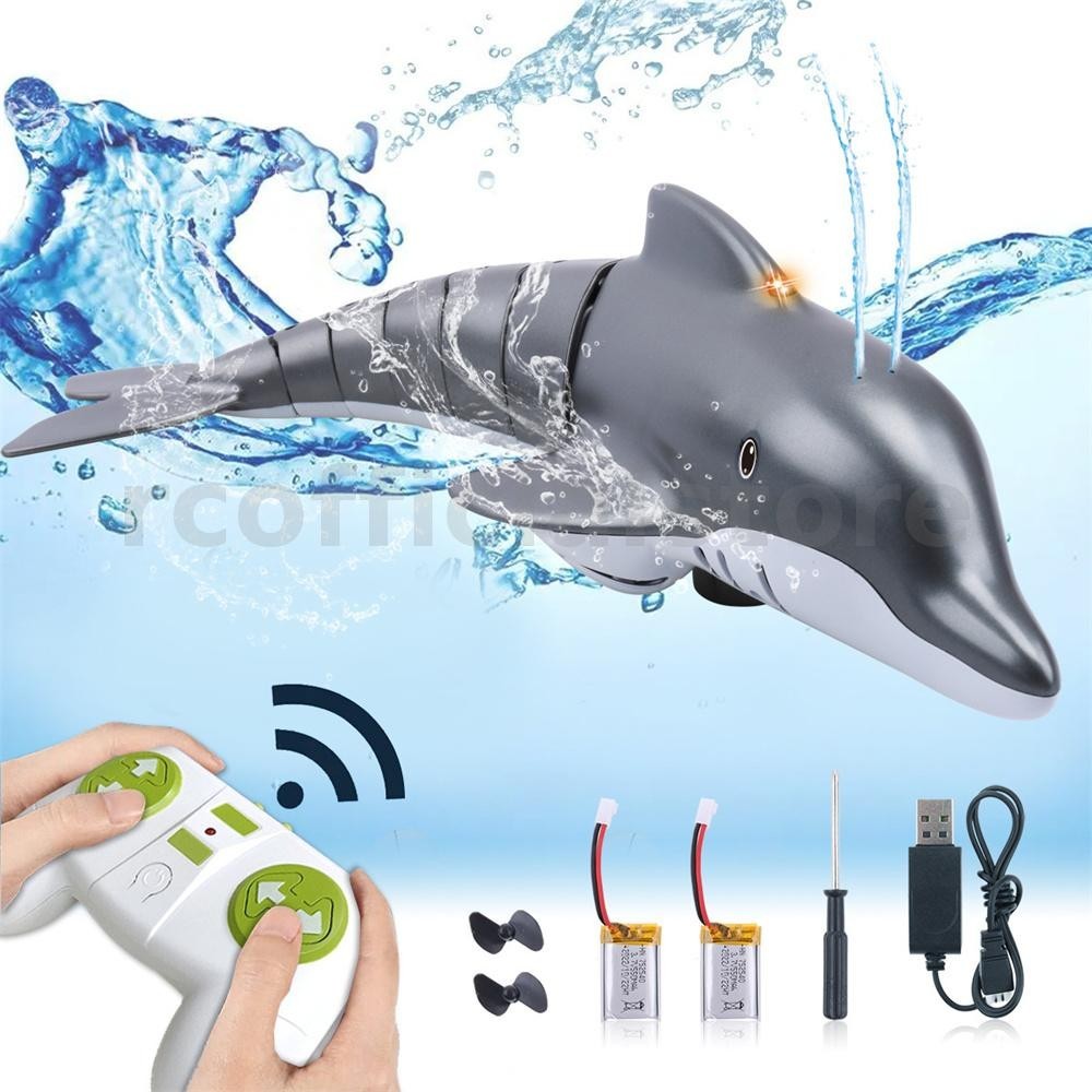 Smart RC Dolphin 2.4G Whale Spray Water Toys Remote Controlled Boat ...