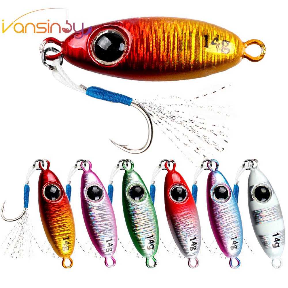 5.5g/7.5g/10g/14g/17g/21g Fishing Lure Metal Jig Hook Fishing Spinner Bait Laser Jigging Spoon ...