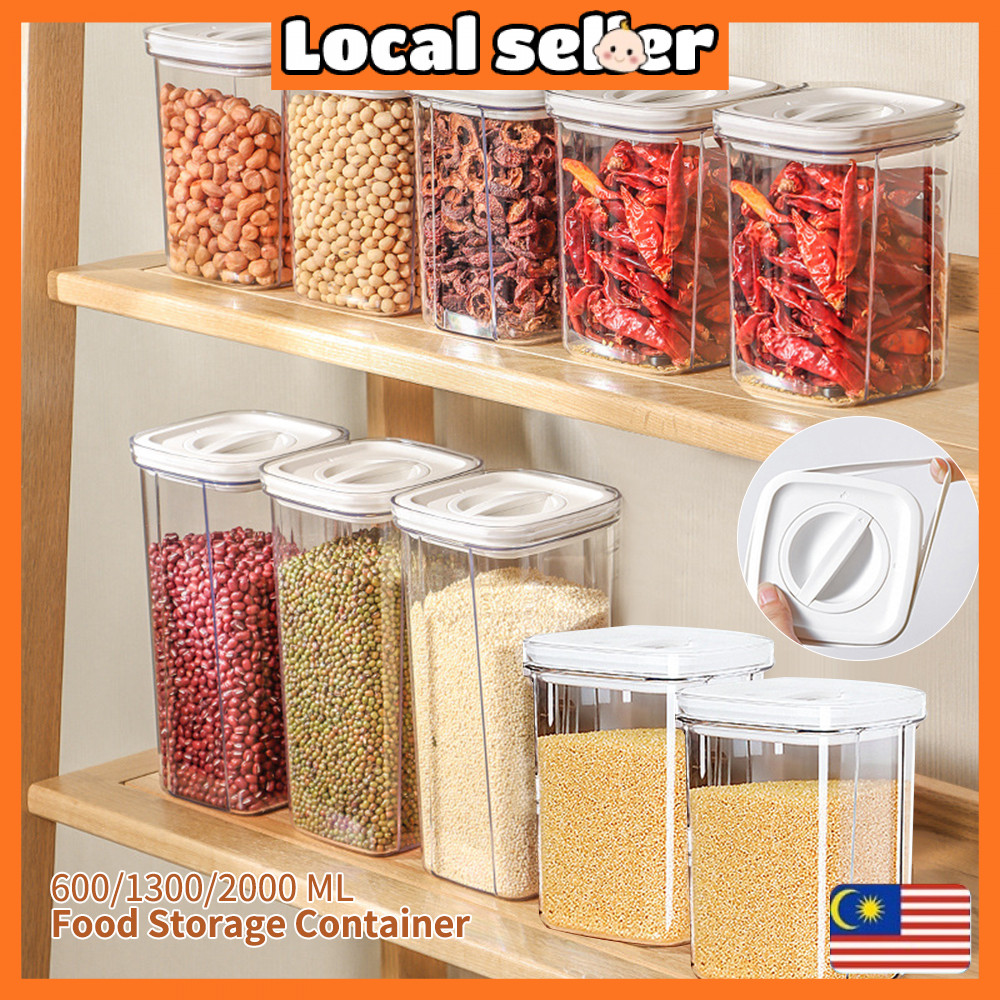 Aikoky Stackable Twist Lock Transparent Food Storage Container Kitchen ...