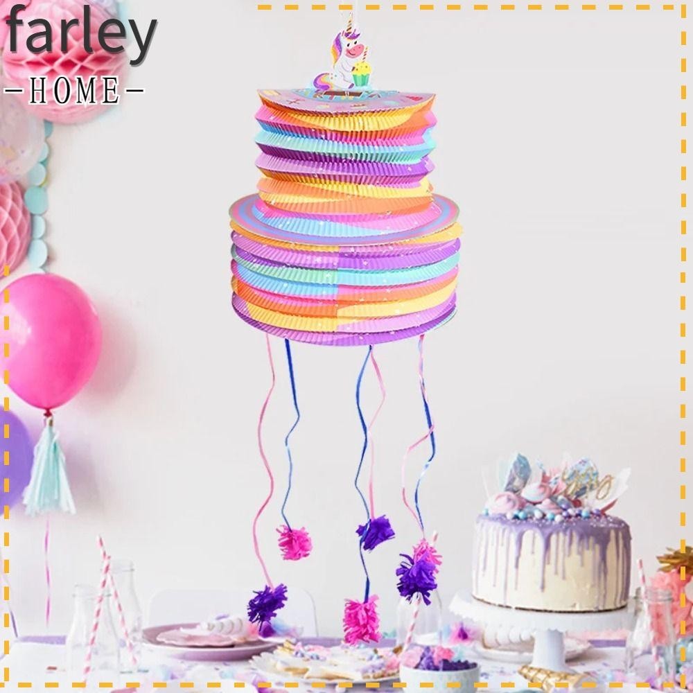 FARLEY Unicorn Party Pinata, Supplies Filled Plastic Cartoon Animals ...