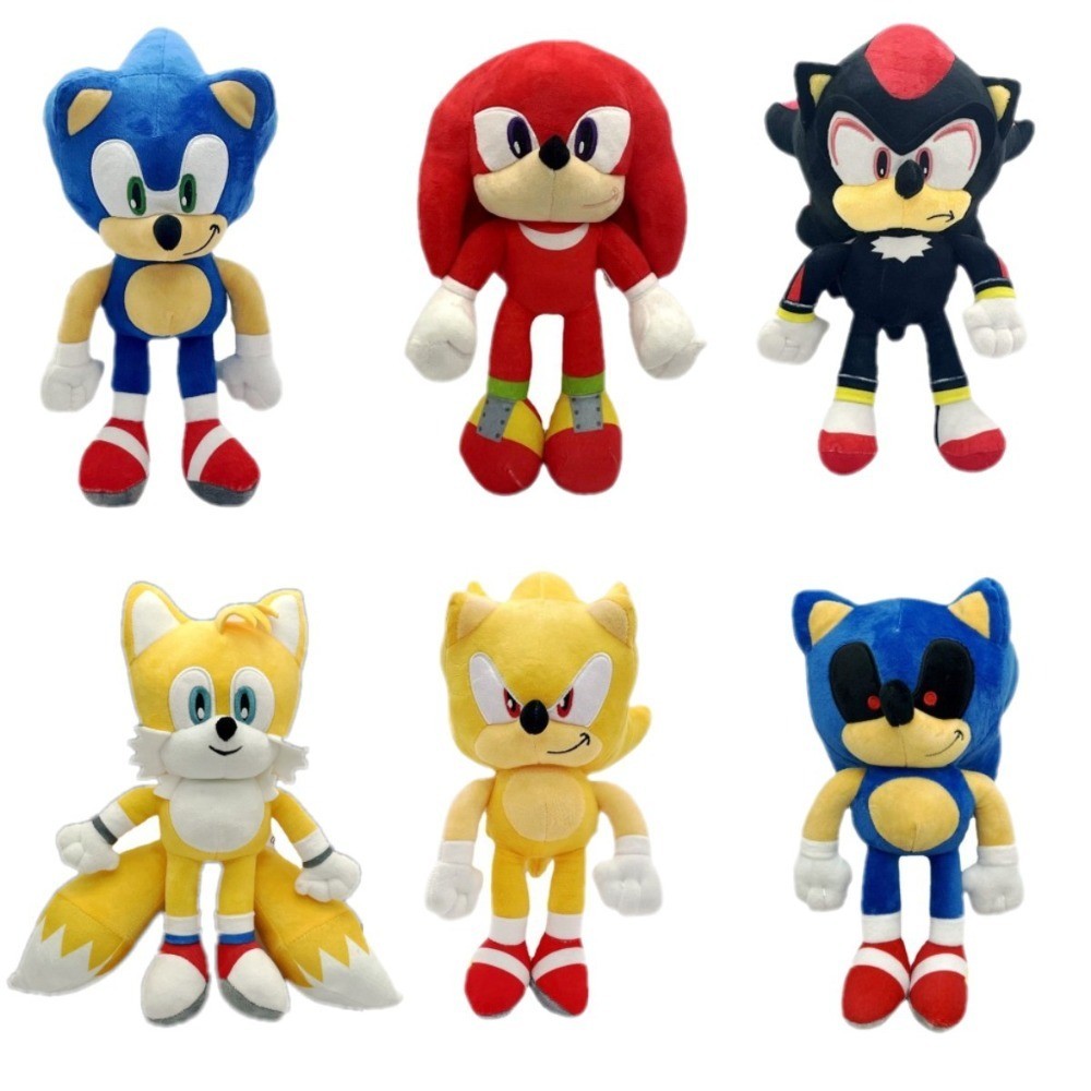 30CM High quality Sonic Plush Toy The Hedgehog Sonic Knuckles Tails ...