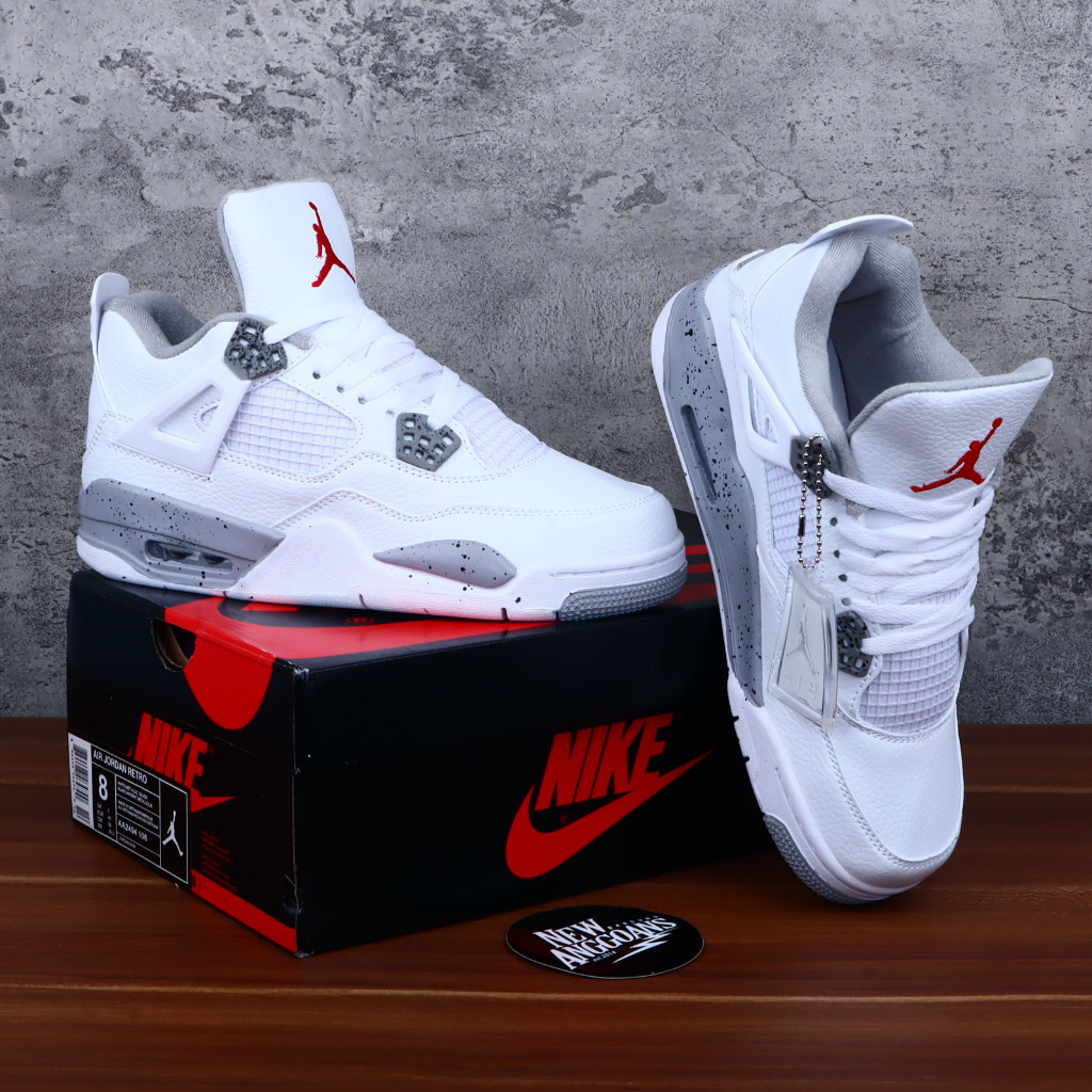 Nike Air Jordan 4 Retro White Putih Oreo 2021 men's and women's ...