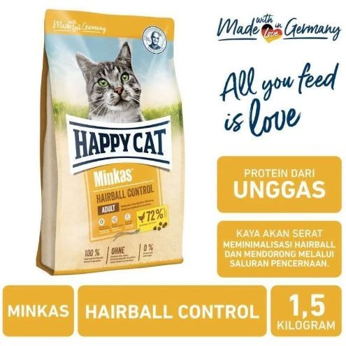 Happy Cat Minkas Hairball Control 1.5kg - HappyCat Minkas Hairball ...