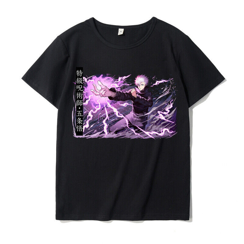Cosplay Short Sleeve Anime Jujutsu Kaisen Gojo Satoru Cartoon Figure T ...