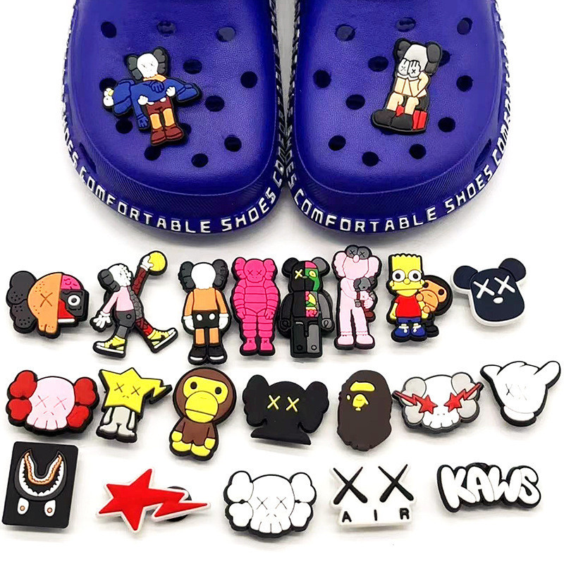 【Can be selected】Kaws Series Shoe Decorations Crocs Charms for Clogs ...