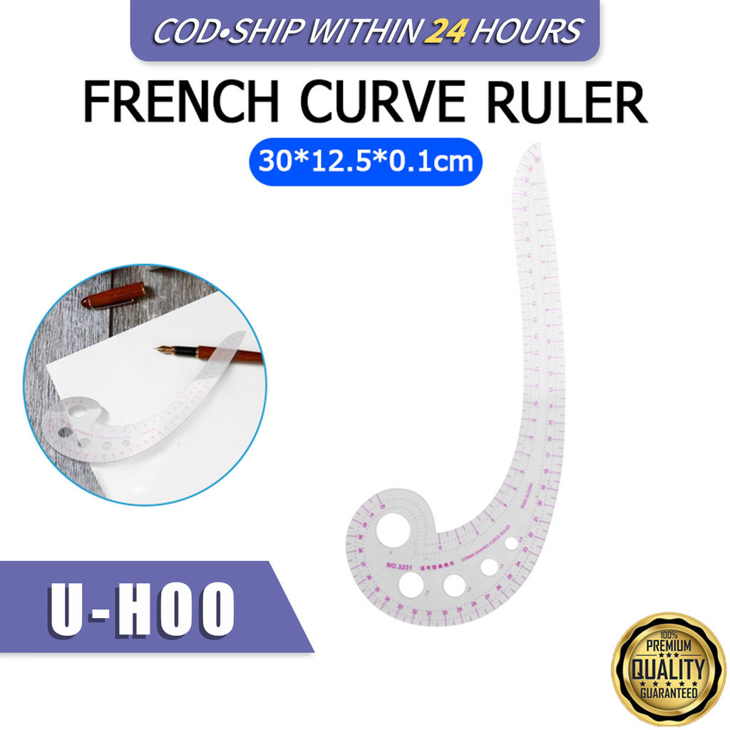 Sewing Ruler Tailor Clothing Cutting Comma Ruler Transparent Curve ...