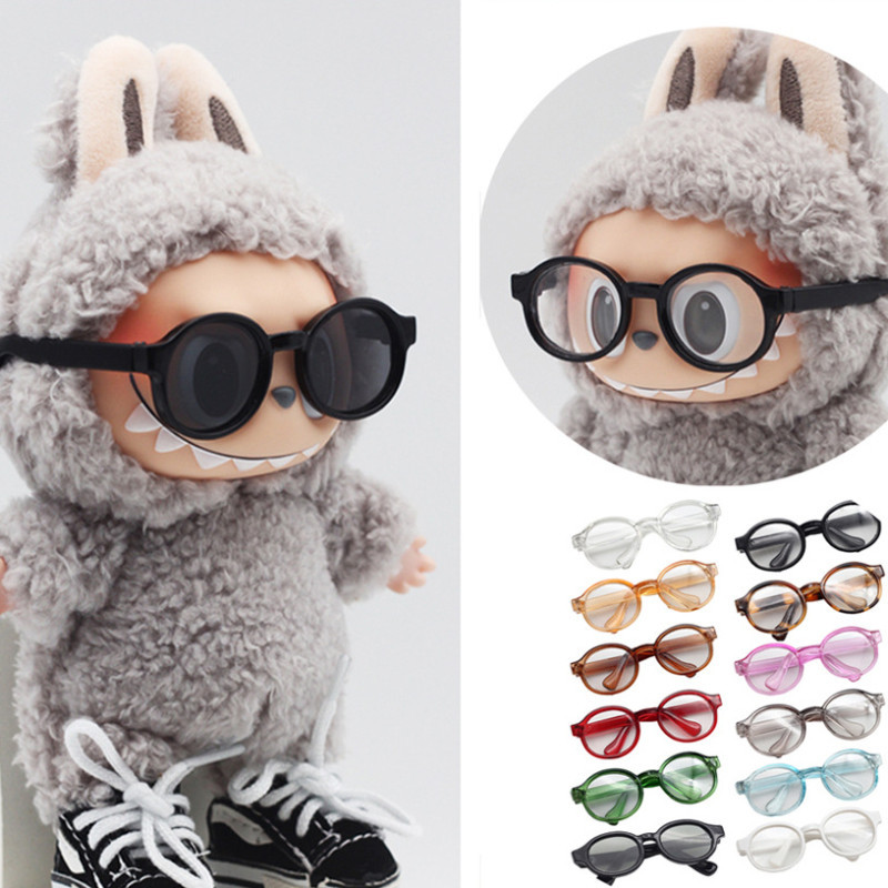 Labubu Transparent Glasses Sunglasses Suitable for 17cm Labubu Glasses ...