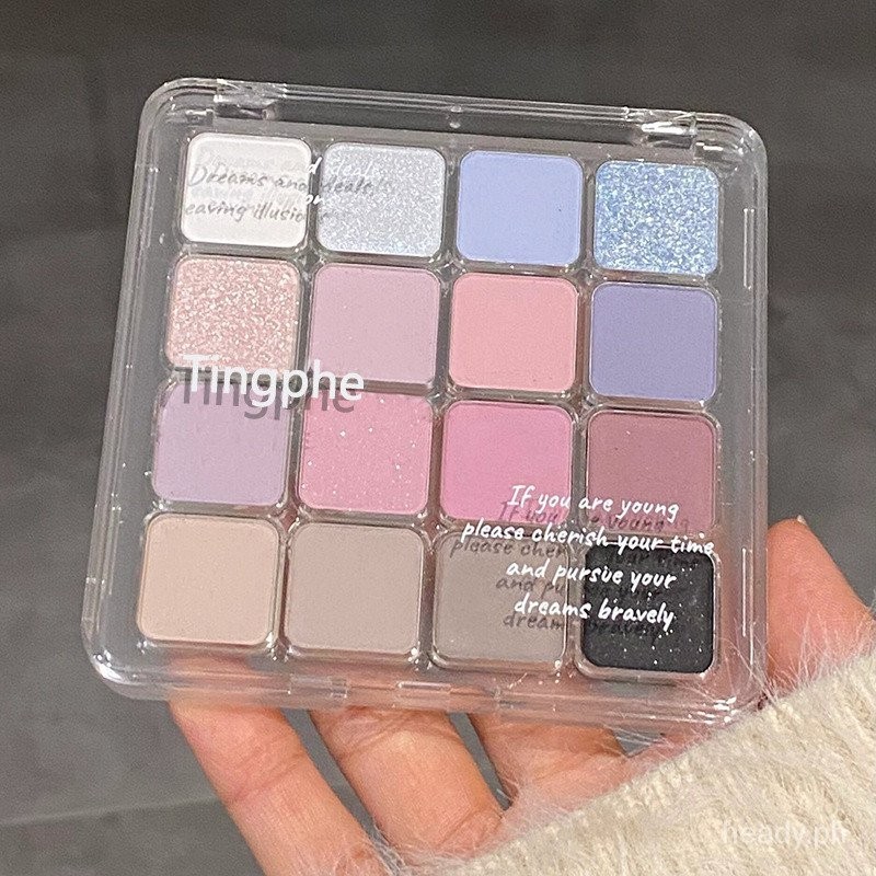 TINGPHE16Color Eye Shadow Plate Pearly Matte Pink Earth Brightening ...