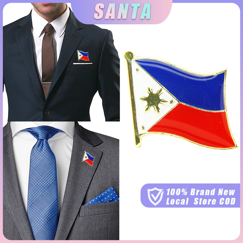 Flag Brooch Philippines Flag Pin Tourist Souvenir Philippine Flag Pin ...