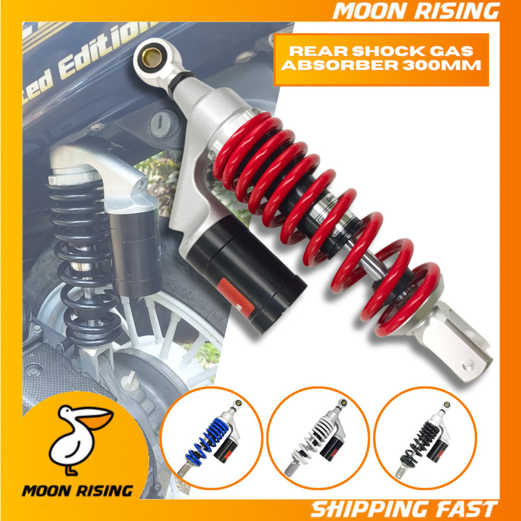 MOTORCYCLE SHOCK 300MM REAR SHOCK GAS ABSORBER FOR MIO SKYDRIVE CLICK BEAT [MOONRISING] | Shopee ...