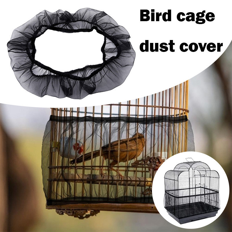 Nylon Mesh Bird Cage Cover Parrot Cage Net Easy Cleaning Seed Catcher ...