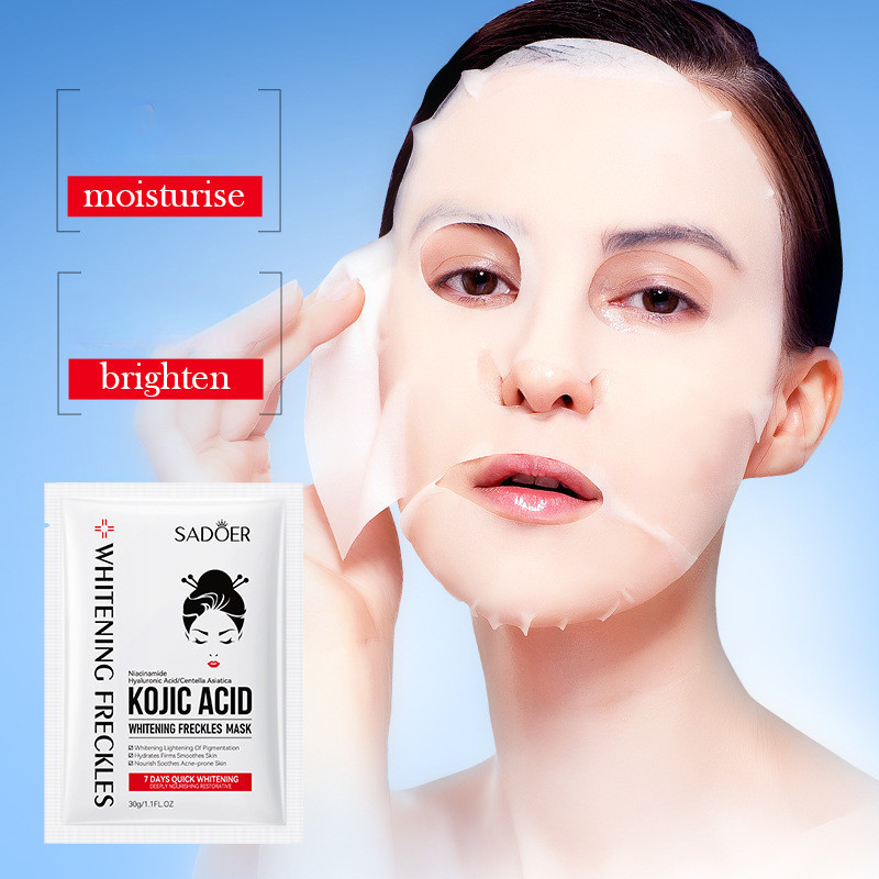 SADOER Kojic Acid Whitening Facial Mask 30g Niacinamide, hyaluronic acid, centella asiatica Face ...