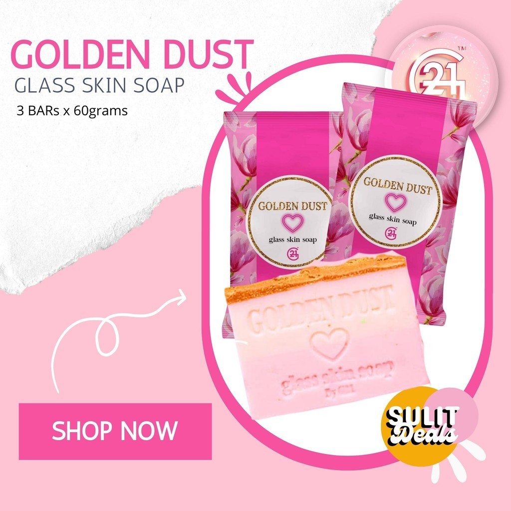 G21 3 BARS GOLDEN DUST Glass Skin Soap 60g MINI SIZE | Shopee Philippines