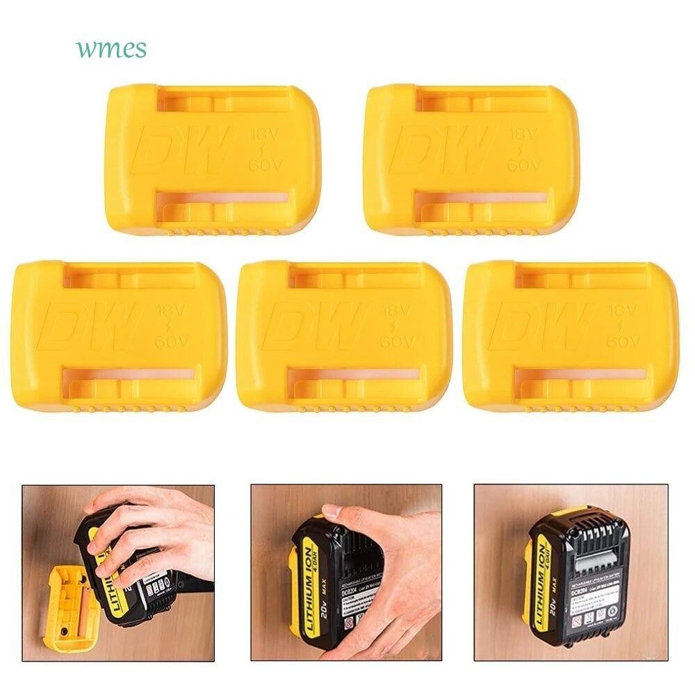 WMES1 Battery Holder, Plastic Yellow Battery Storage Bracket, Wall ...