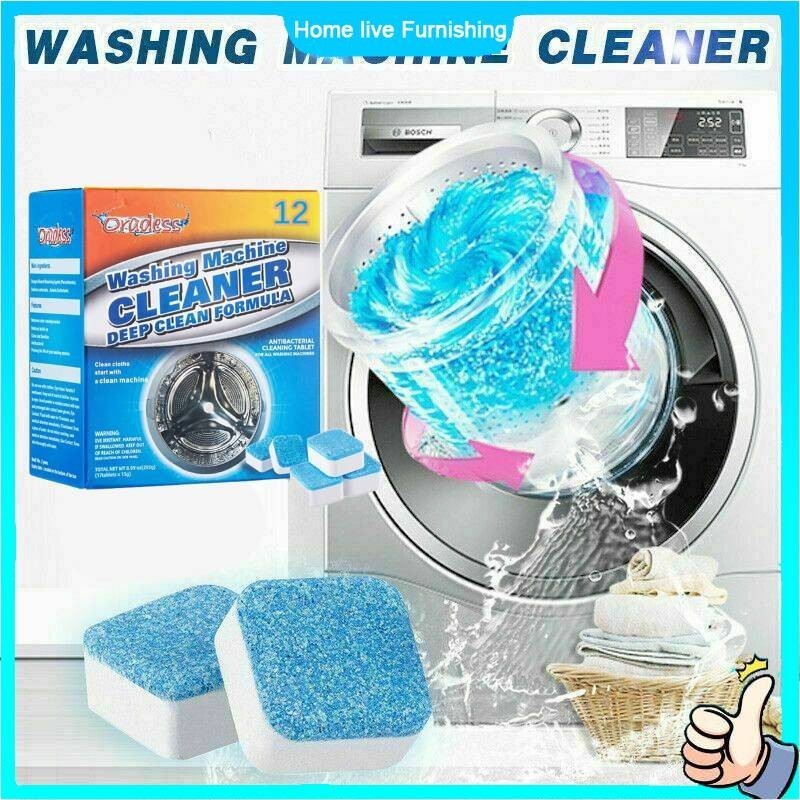 12PCS/Box Washing Machine Effervescent Tablets Decontamination ...