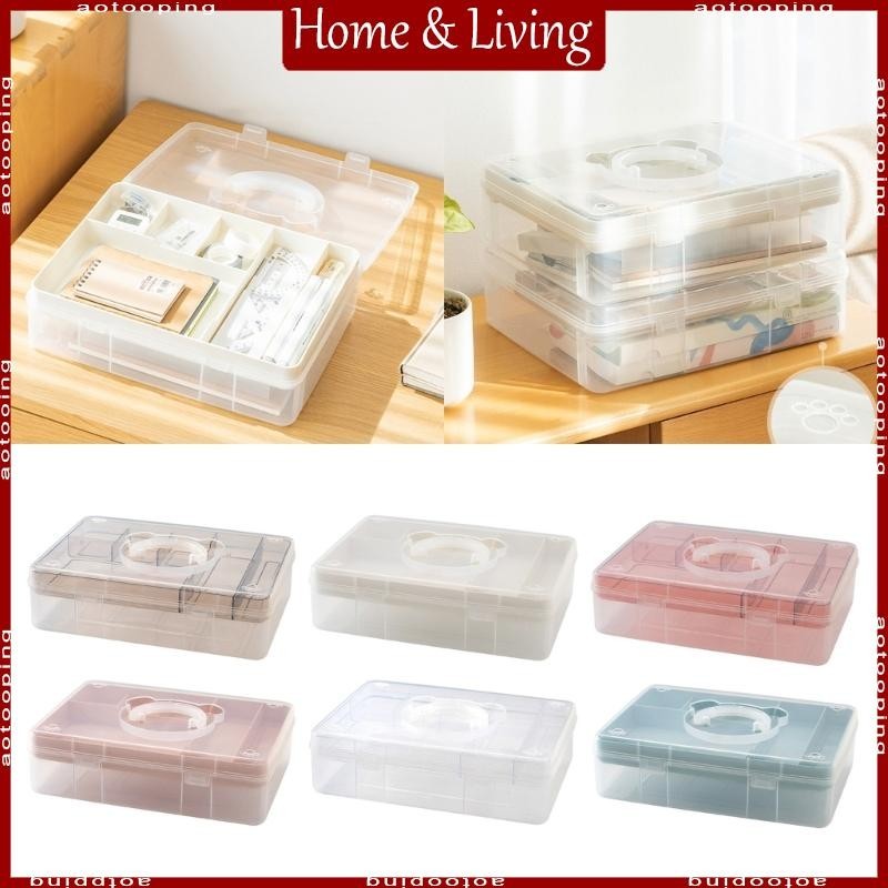 AOTO Stackable Storage Container for Stationery Scrapbooking Craft ...