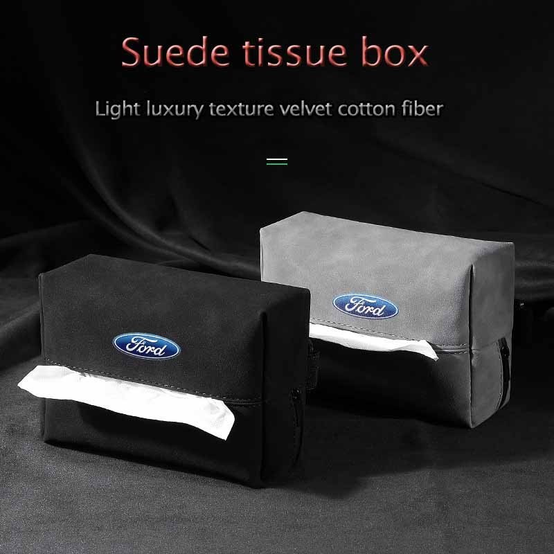 Ford Car mounted suede tissue box, paper drawing box, creative car ...
