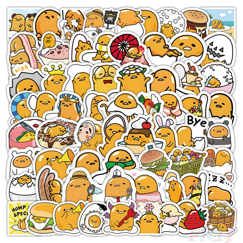 100Pcs/Set Gudetama Series 02 Stickers DIY Fashion Waterproof Doodle ...