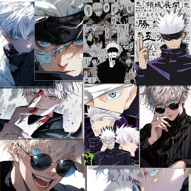 12-Piece Jujutsu Kaisen Satoru Gojo Posters - Room and Dorm Wall ...