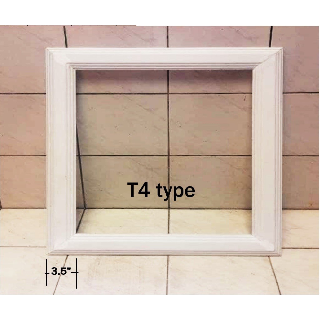 3.5" Width Aircon Border Frame Wood AC Air Conditioners Window Panel w ...