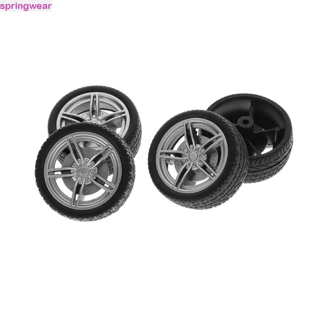 SPRINGWEAR Car Tire Model, Rubber Rotatable Model Car Wheels, Realistic ...