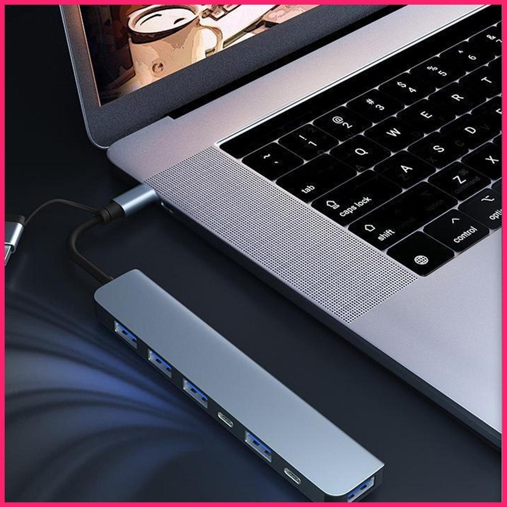 USBC Dock Double Port Docking Stations 8-in-1 USB C Dock Laptop Hub ...