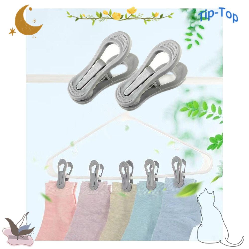 TIP-TOP 20Pcs Hanger Clips, Heavy Duty Muti-Color Clothesline Clips ...