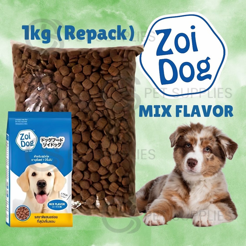 FIPRO - Zoi Dog Adult Dry Food 1kg Repack Mixed Flavor for All Breeds - Nutritional & Tasty ...