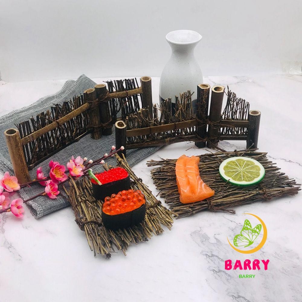 BARRY Sushi Plate Bamboo Exquisite Fence Ornament Sashimi Ornament ...