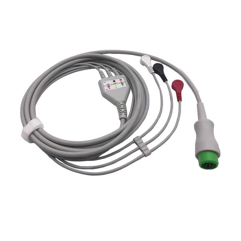 ECG lead compatible with Mindray iMEC series T5 IPM8 10 monitor 12 pin ...