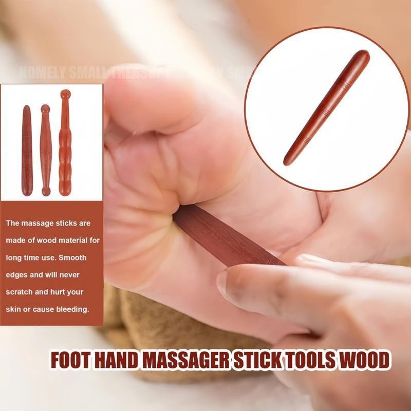 Foot Hand Massager Stick Wooden Massage Stick Tools Wood Health Therapy ...