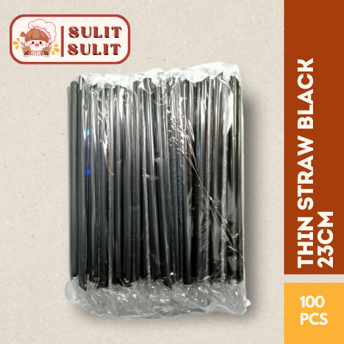 Single Wrapped Black & Assorted Color Juice Straw 100pcs pcs per pack ...